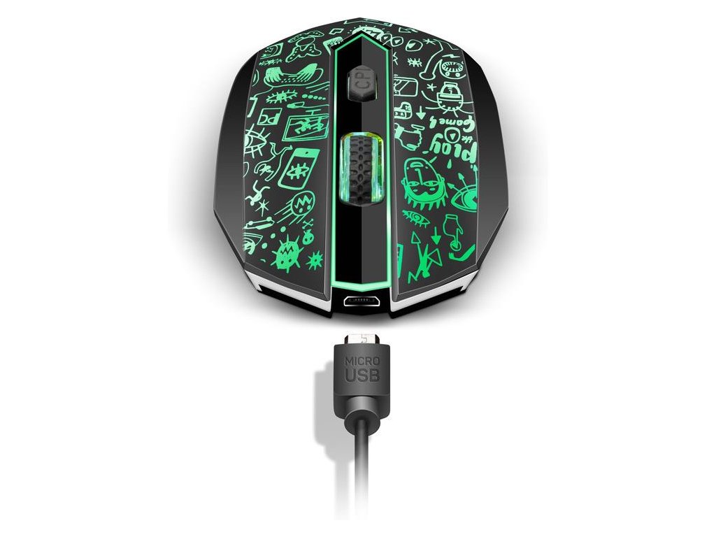 CONNECT IT CMO-3510 Doodle II black - ATRIA.SK