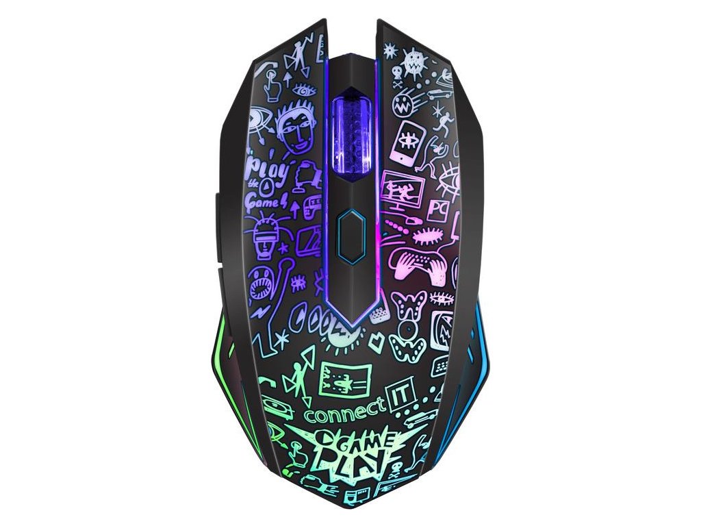 CONNECT IT CMO-3510 Doodle II black - ATRIA.SK