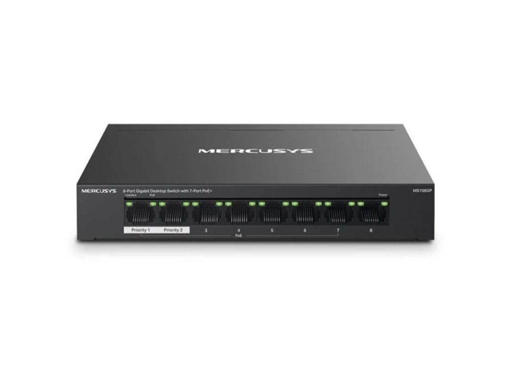 MERCUSYS MS108GP, 8-Port 1000 Mbps Desktop Switch - ATRIA.SK