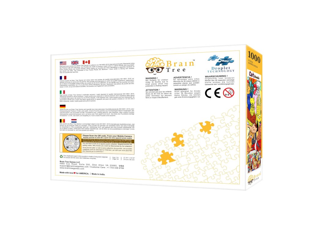 Brain Tree Puzzle Kreslené mačky 1000 dielikov - ATRIA.SK