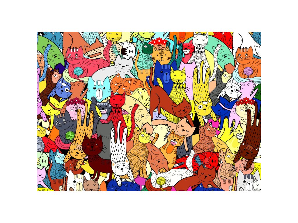 Brain Tree Puzzle Kreslené mačky 1000 dielikov - ATRIA.SK