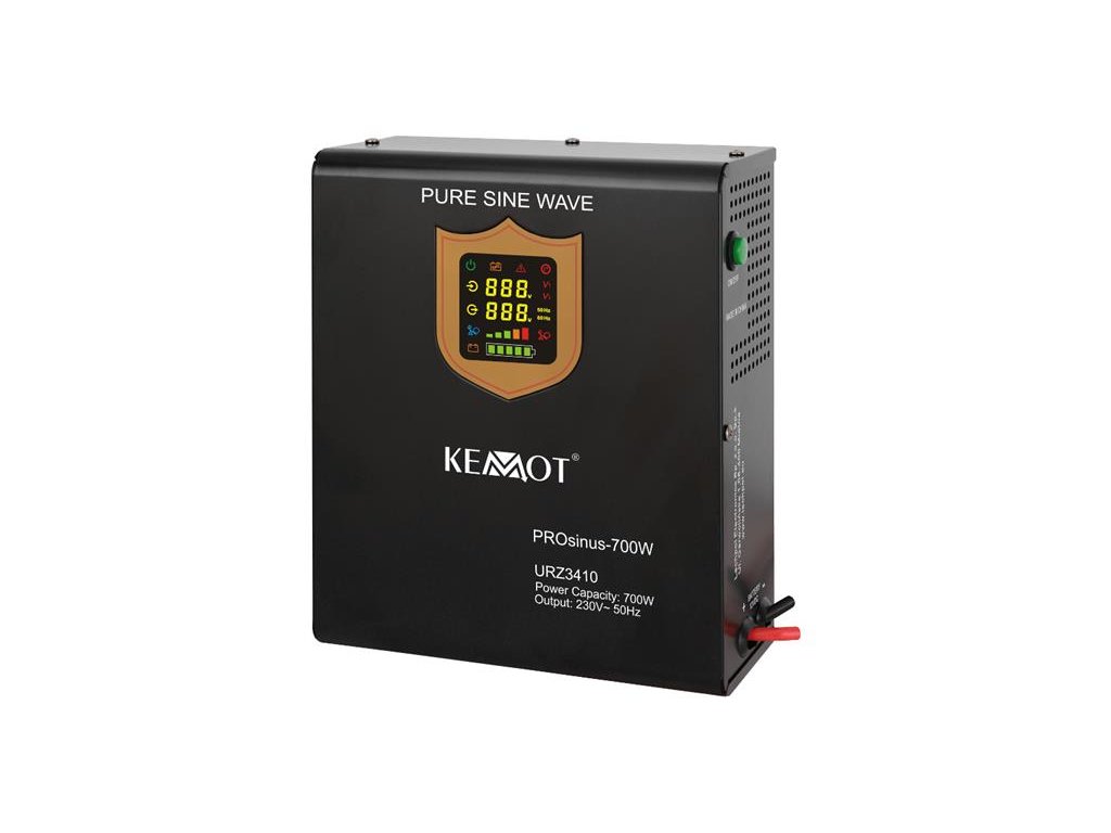 Zdroj záložný KEMOT PROsinus-1000 12V 230V 1000VA 700W Black nástenný ...